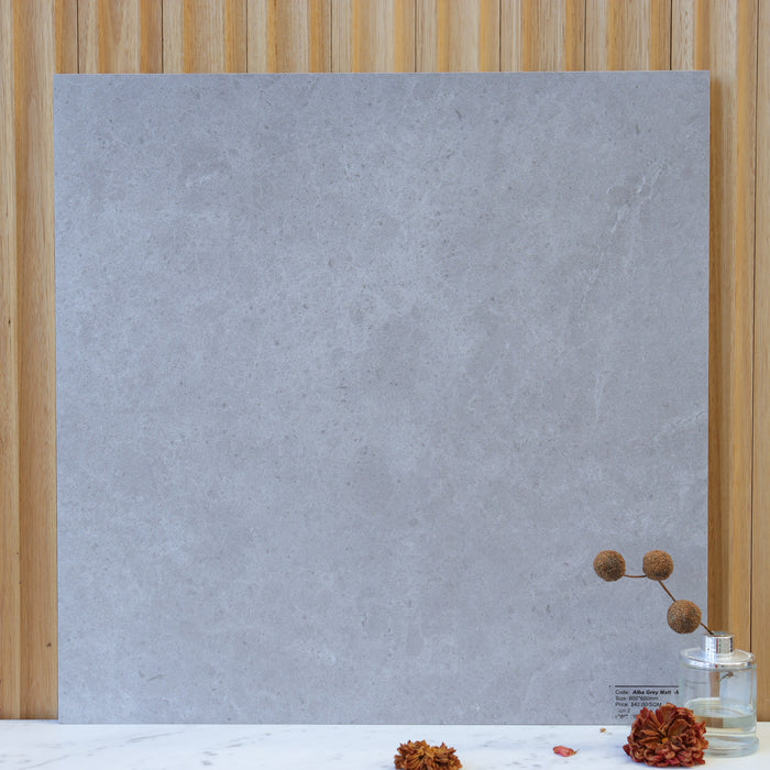 Alba Grey Matt — Mint Tiles